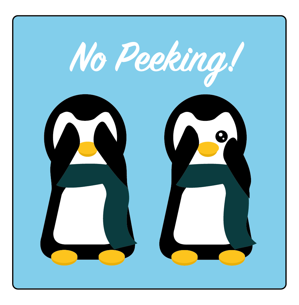No Peeking Christmas Themed Stickers | Flexi Labels