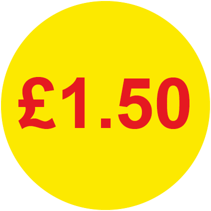 £1.50 Round Price Labels - Flexi Labels
